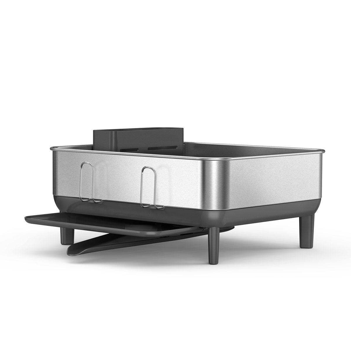 simplehuman Compact Kitchen Dish Drying Rack with Swivel Spout ...