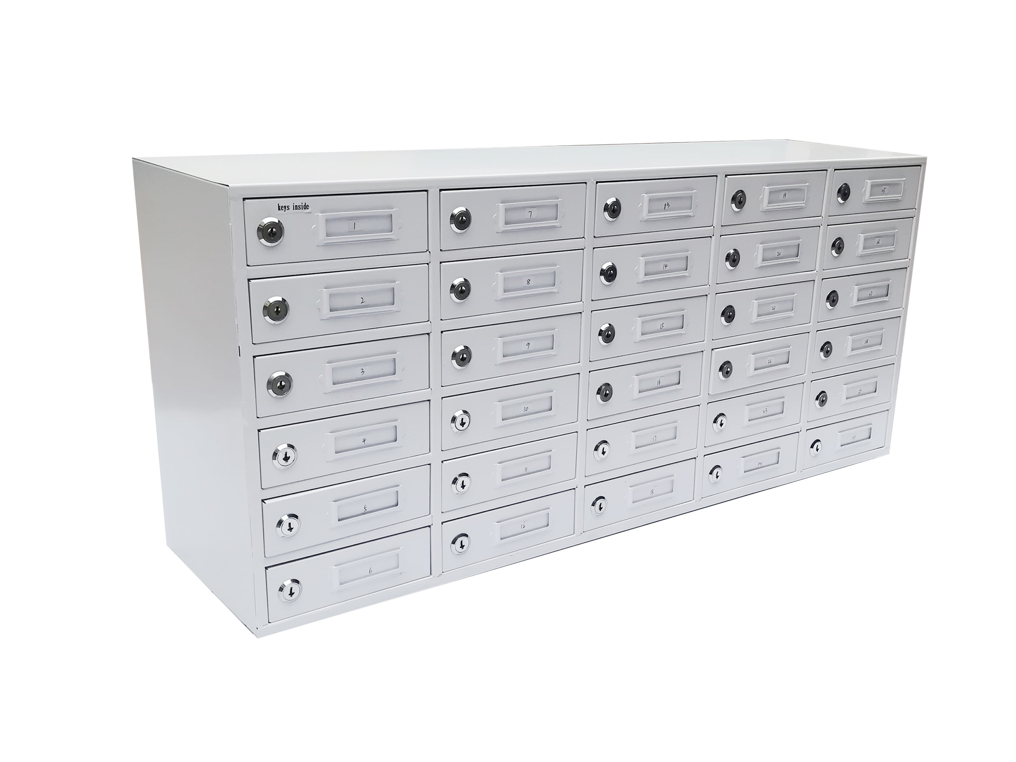 FixtureDisplays Metal 6 Or More - Tier 34.83'' Cell Phone Locker with ...