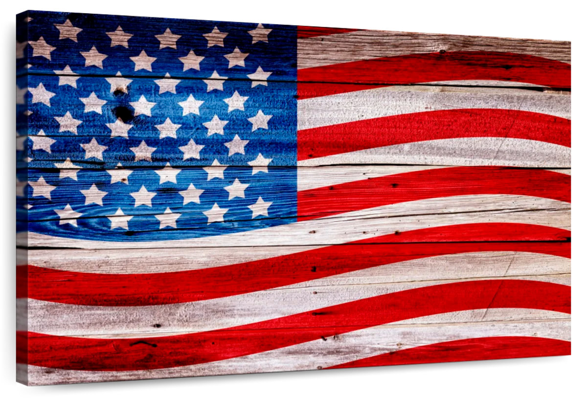 Ebern Designs Borges Printed American Flag | Wayfair