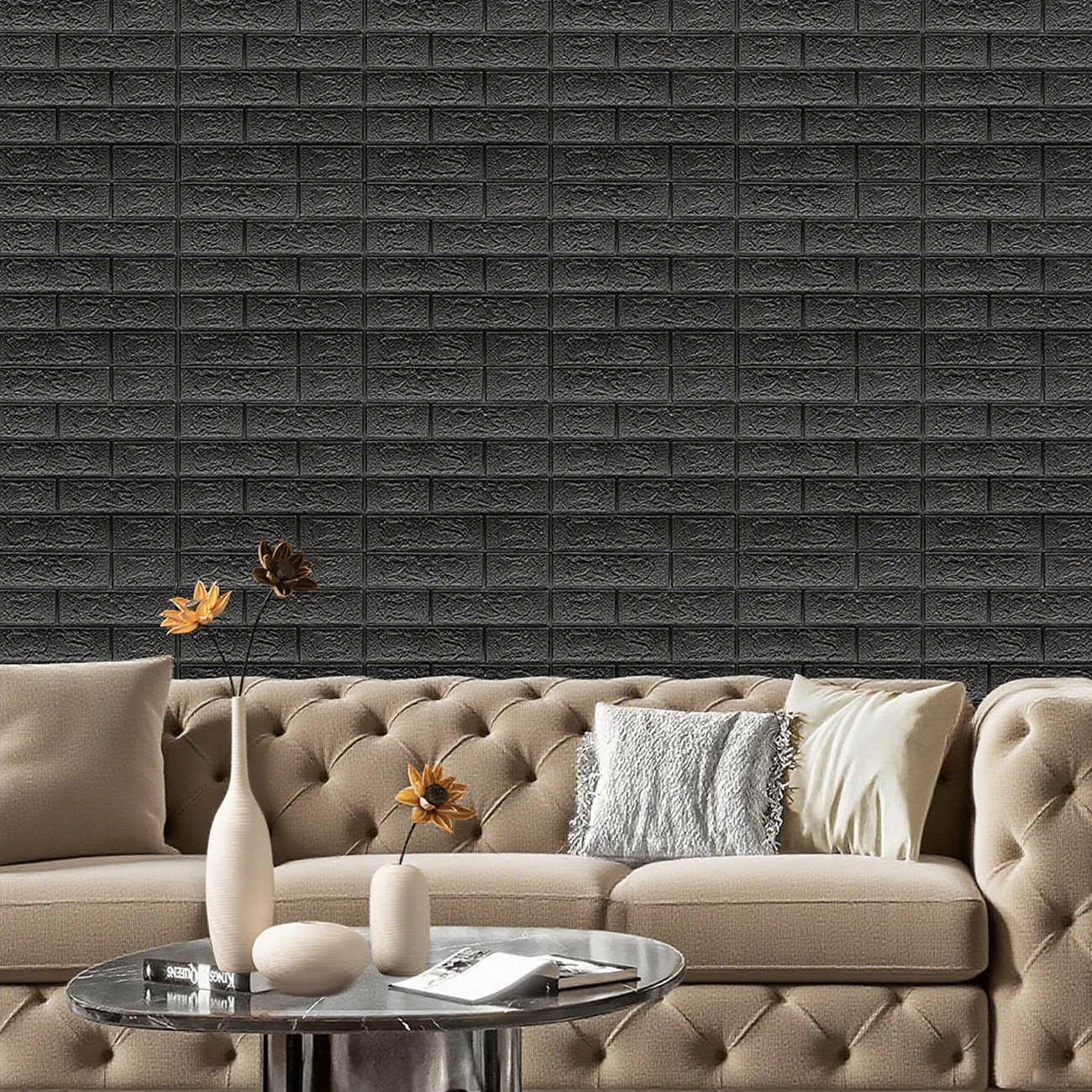 Union Rustic 30 Pieces Retro European Stone Effect 3D Wall Tile ...