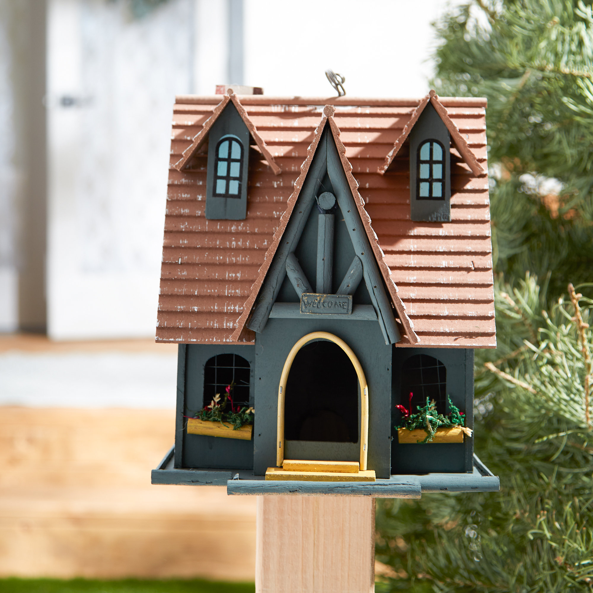 One Allium Way Luetta Fairytale Cottage 13 in x 10 in x 9 in Hanging ...