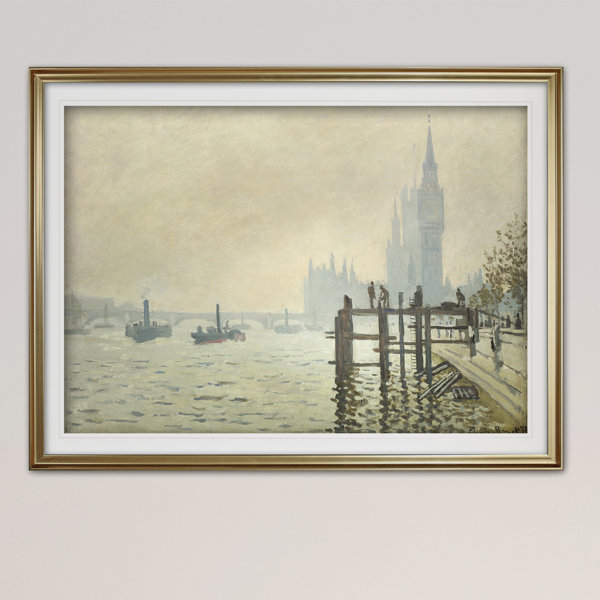 Vault W Artwork Thames Below Westminster by Claude Monet Print | Wayfair