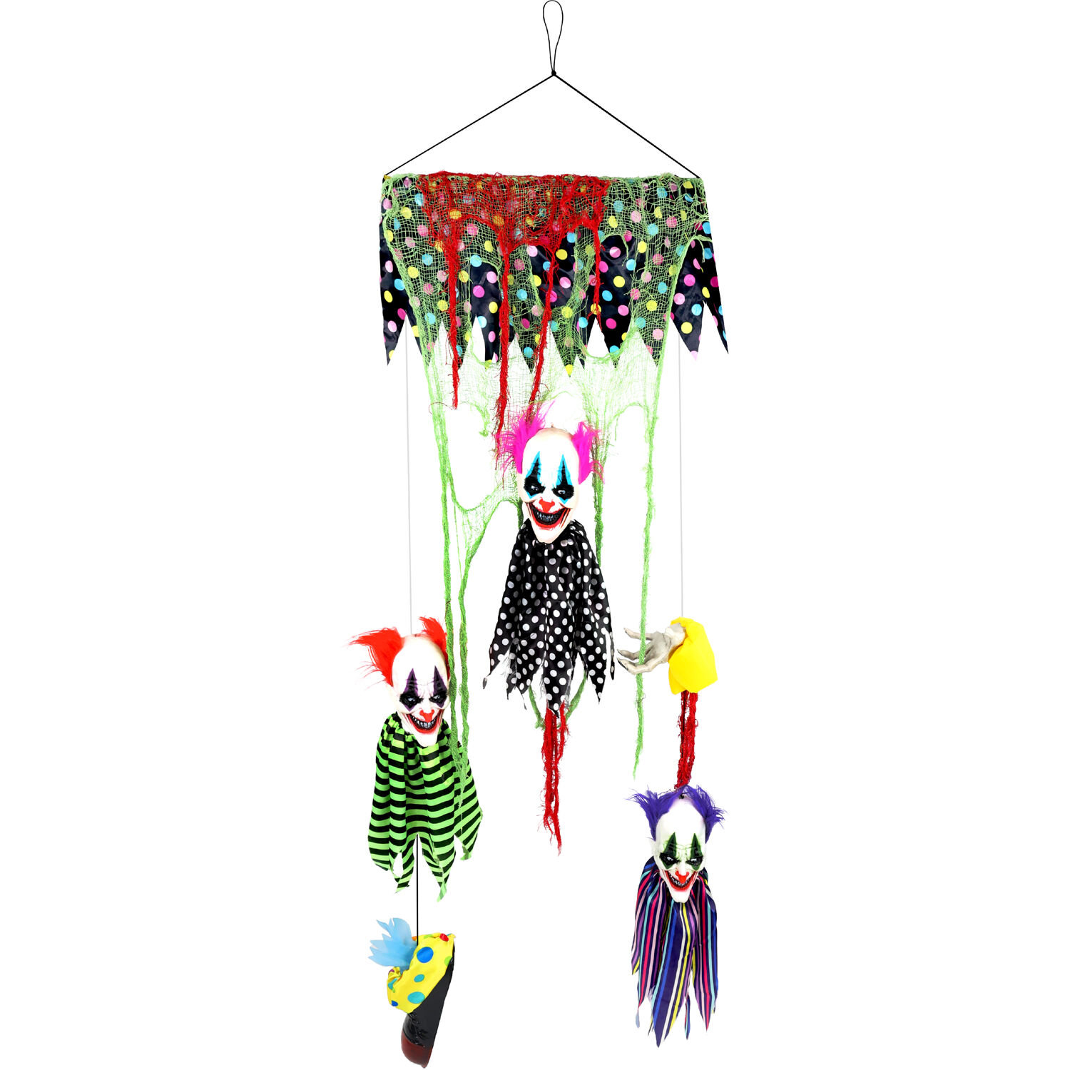 Haunted Hill Farm Animatronic Floating Clown Heads with Lights for ...