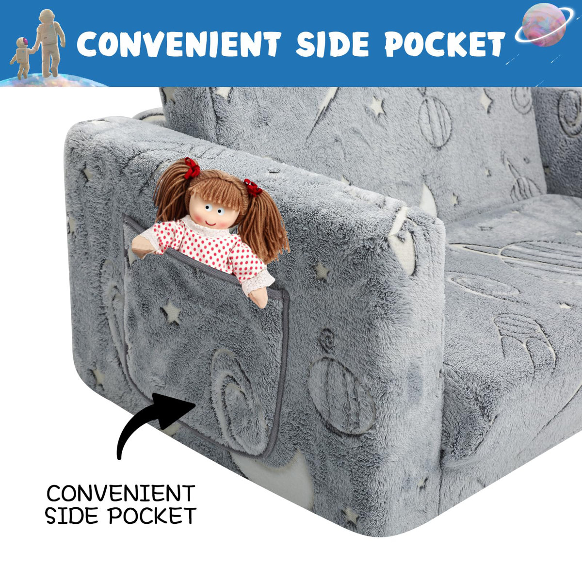 Isabelle & Max™ Amilee Kids Couch Sofa, Folding Toddler Couch & Reviews ...