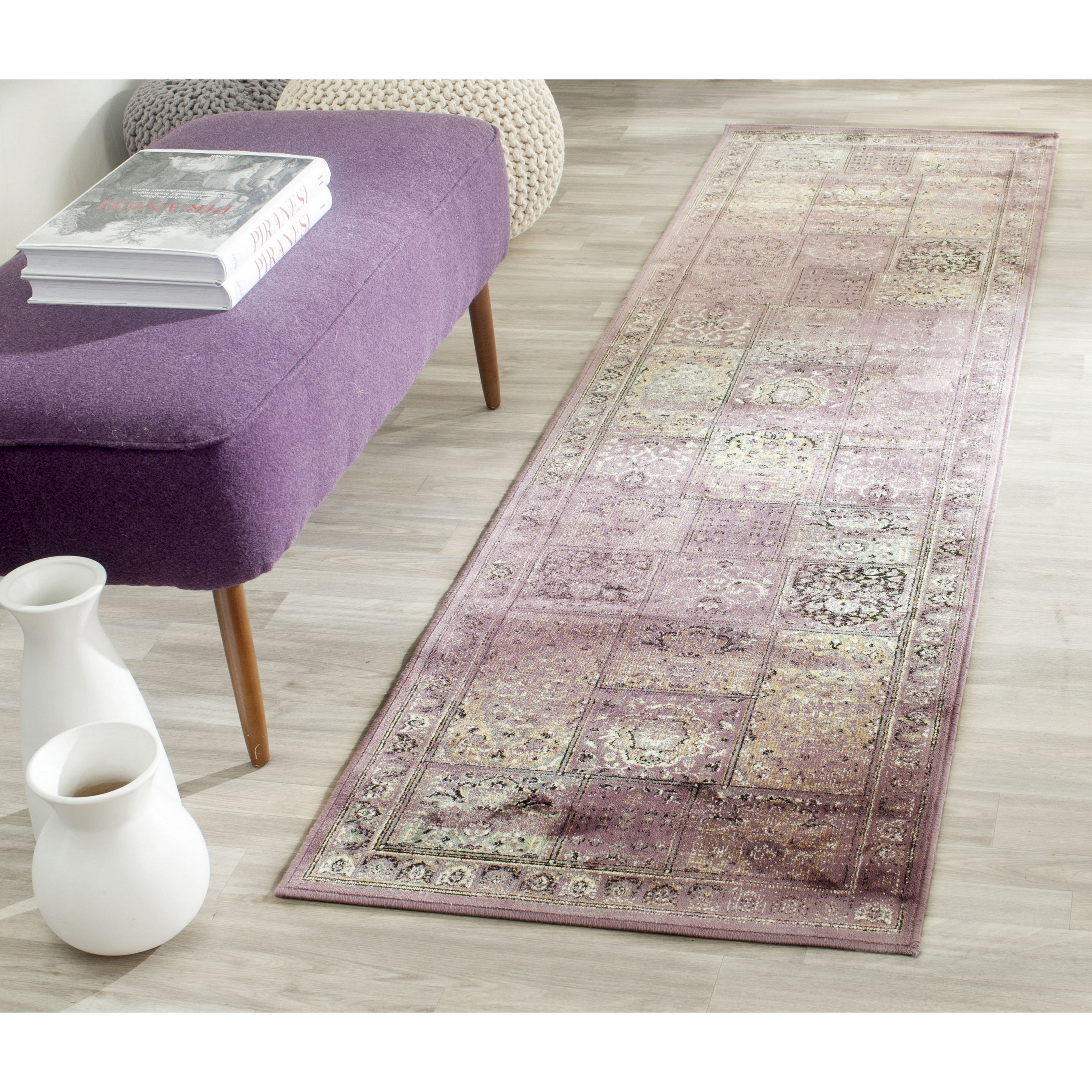 Bungalow Rose Purple/Fuchisa Area Rug | Wayfair
