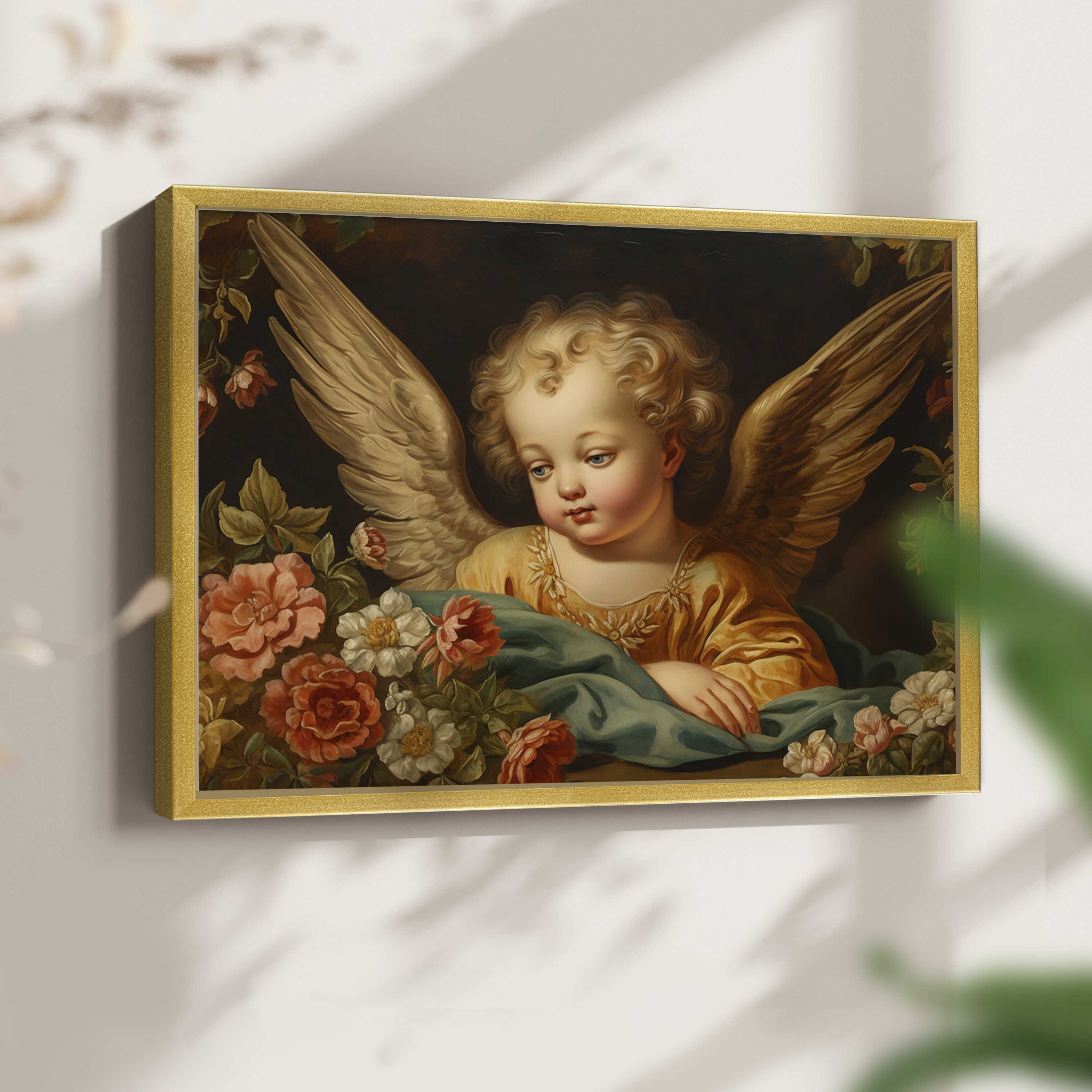 Fleur De Lis Living Angels From Above-LIX -Framed Print - Restickable ...