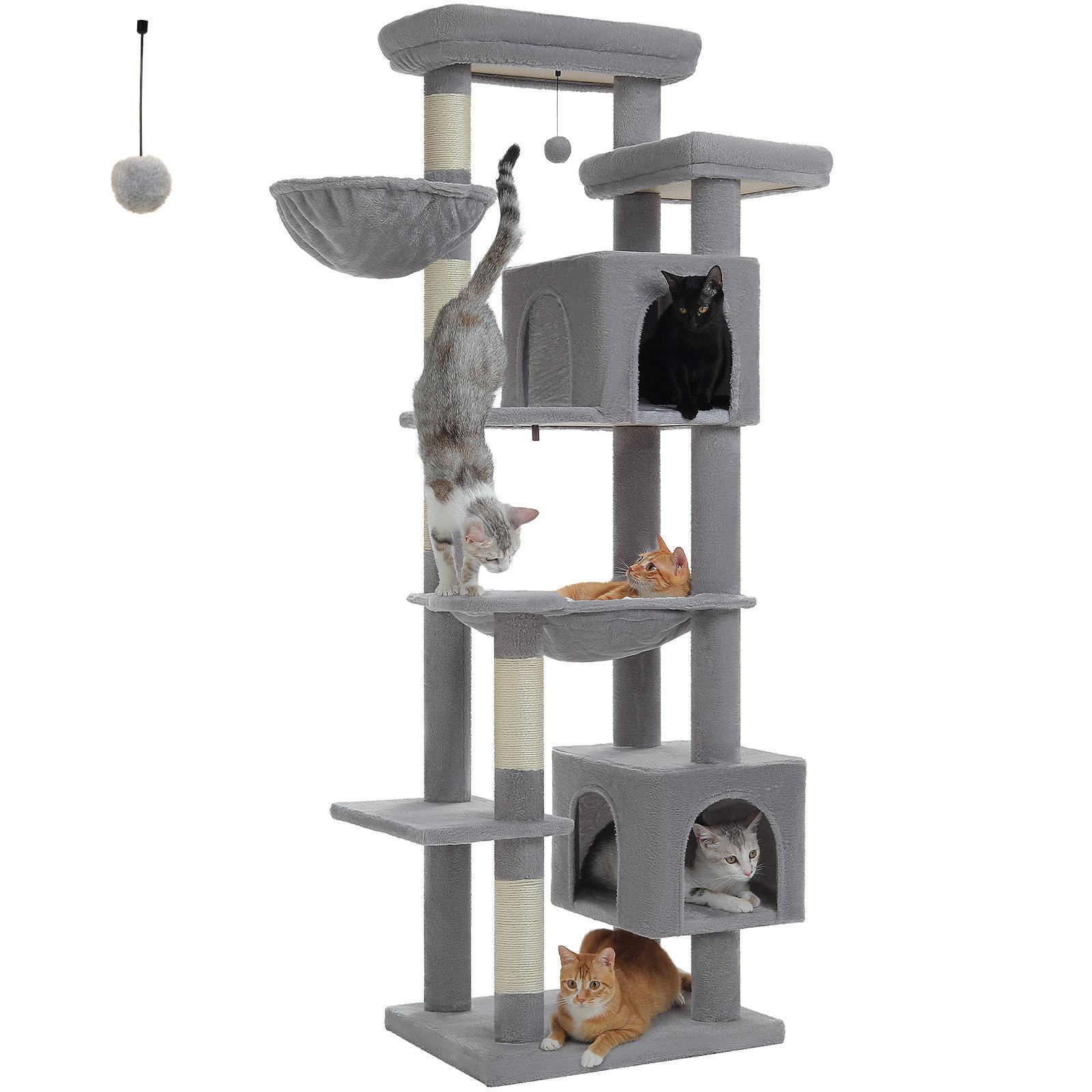 Archie & Oscar™ Large Cat Tree, 69-inch Tall Cat Tower For Indoor Large ...