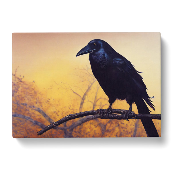 ClassicLiving Masterful Crow Bird - Wrapped Canvas Graphic Art ...