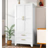 Winston Porter Metal Freestanding Clothing Wardrobe Armoire Large ...