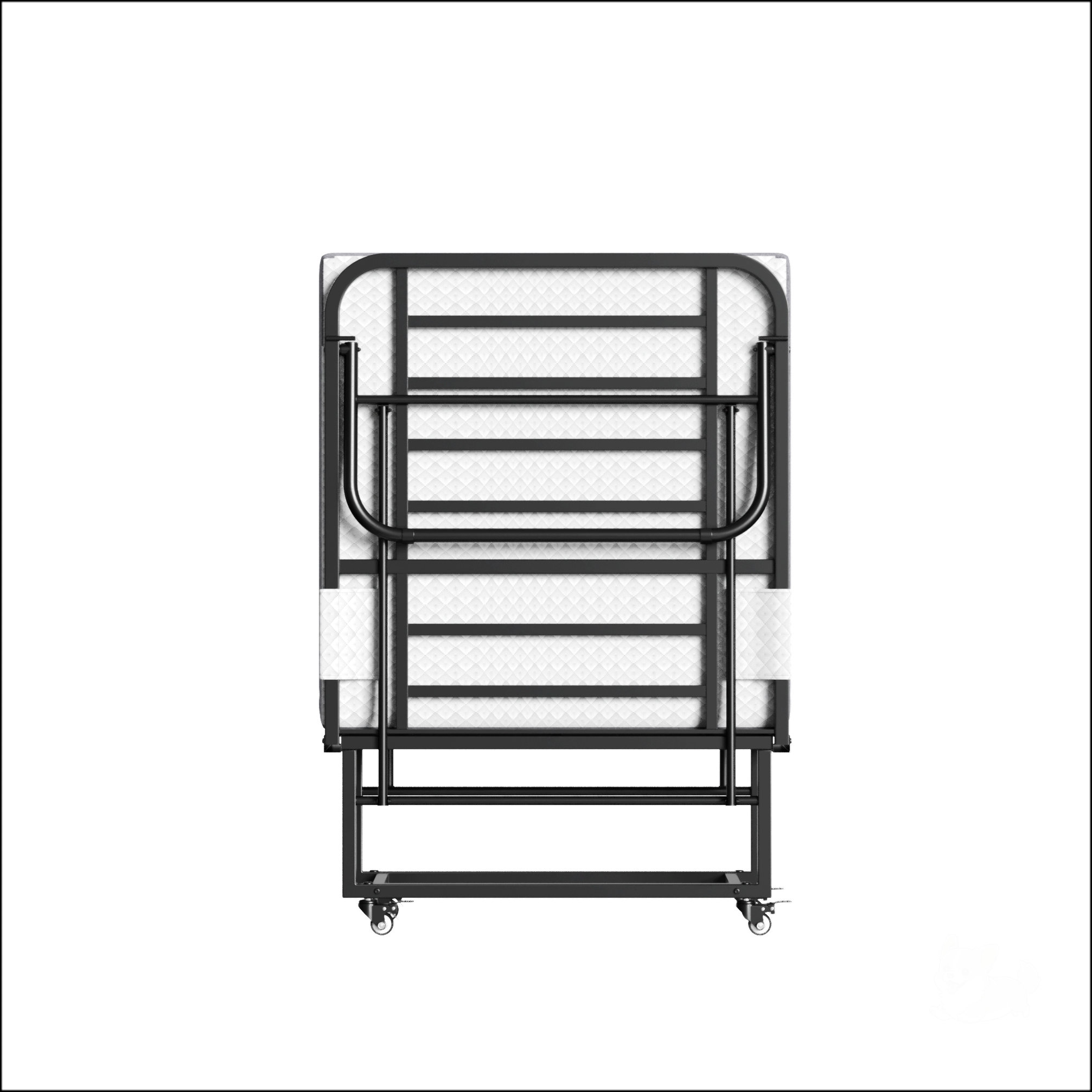 Ebern Designs Folding Bed With Mattress 75" Rollaway Guest Bed Portable ...