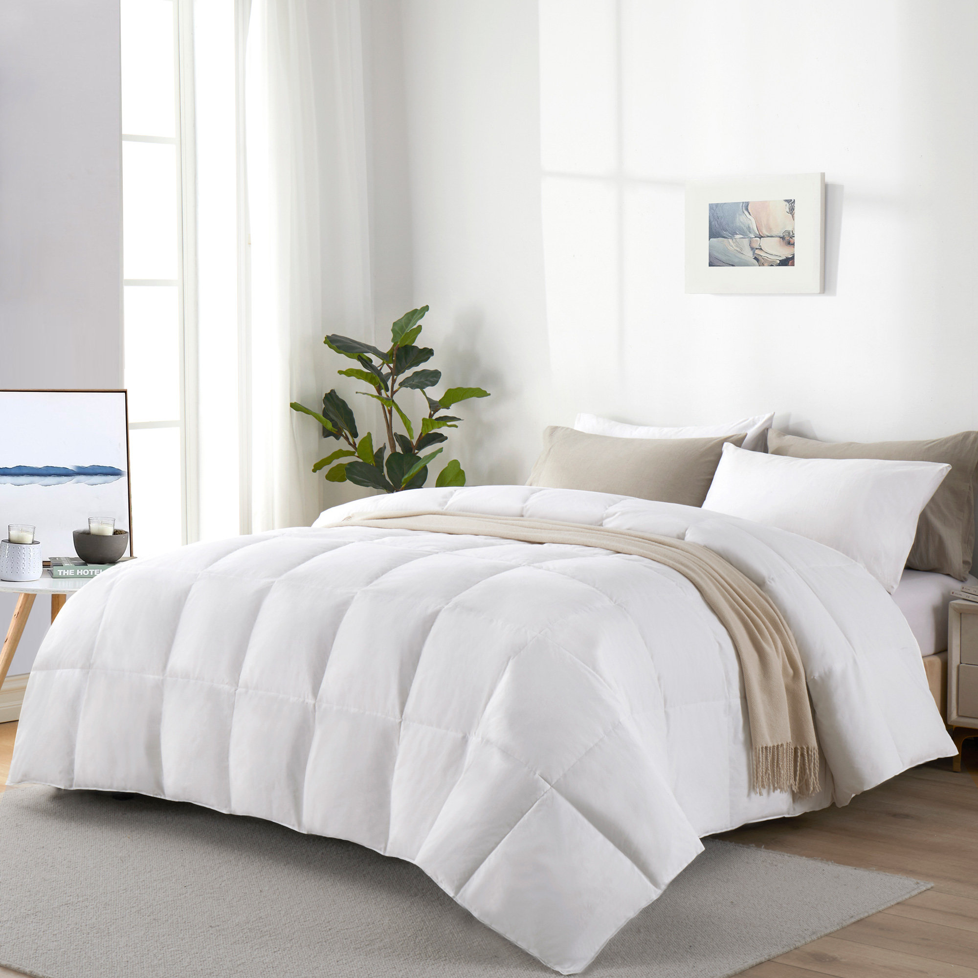 Peace Nest Goose Feather Fiber Comforter | Wayfair
