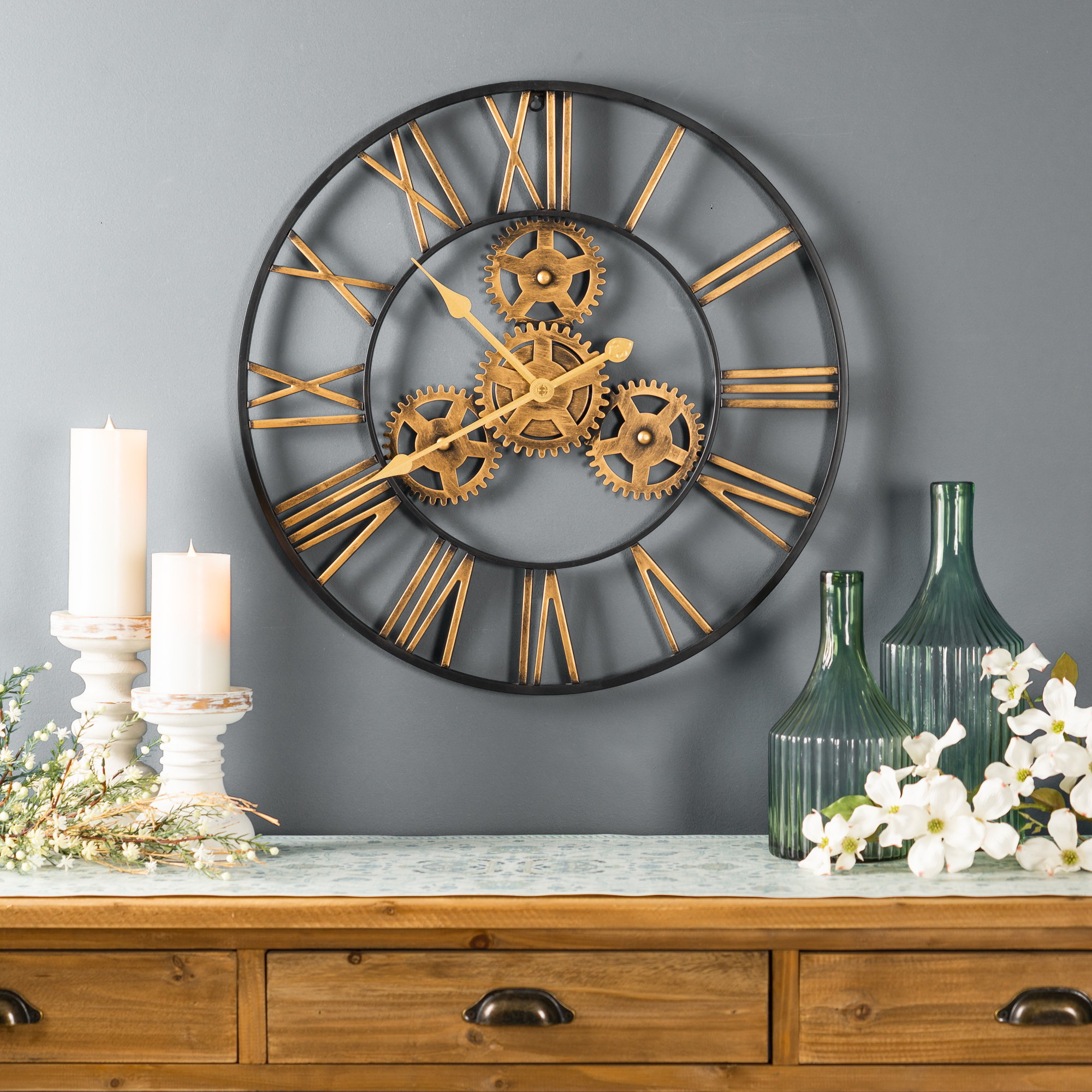 Trent Austin Design® Oversized Piatt 24" Wall Clock & Reviews | Wayfair