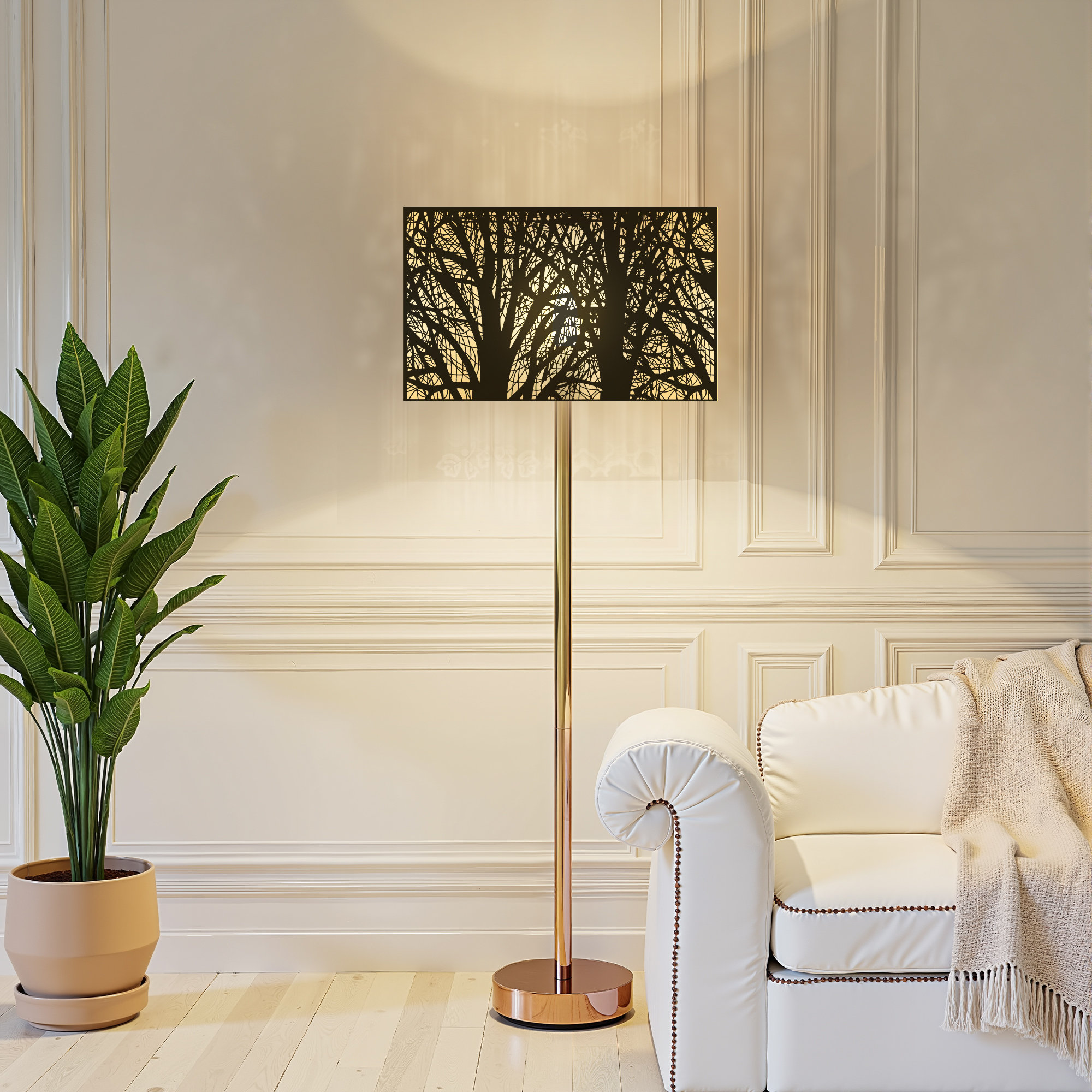 Millwood Pines Metal Square Light Shade Spider Fitter | Wayfair