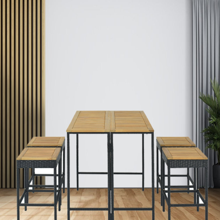 Latitude Run® 4 - Person Rectangular Outdoor Dining Set | Wayfair