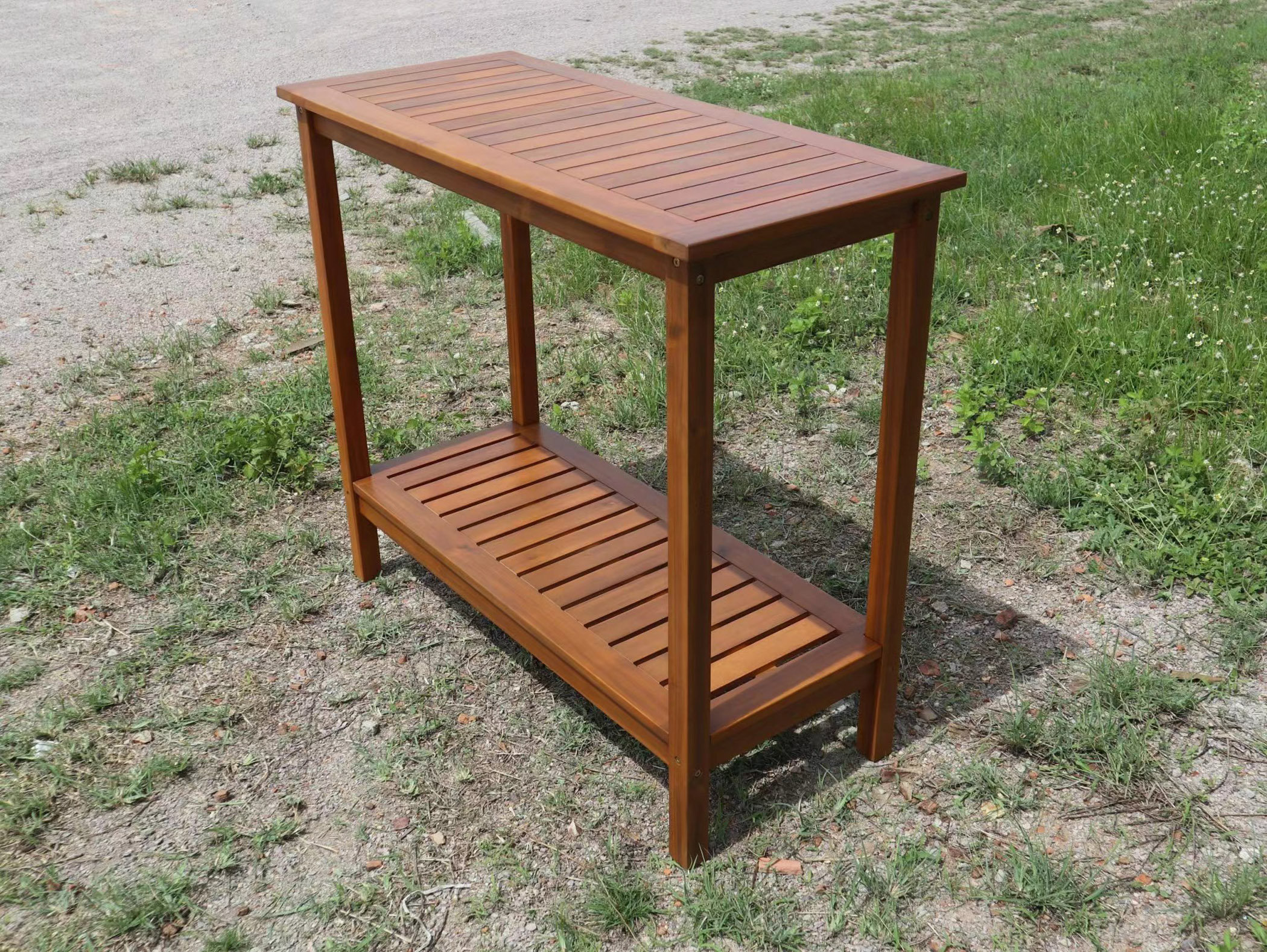 MIAMI CUSTOM FURNITURE & UPHOLSTERY LLC Acacia Wood Console Table ...
