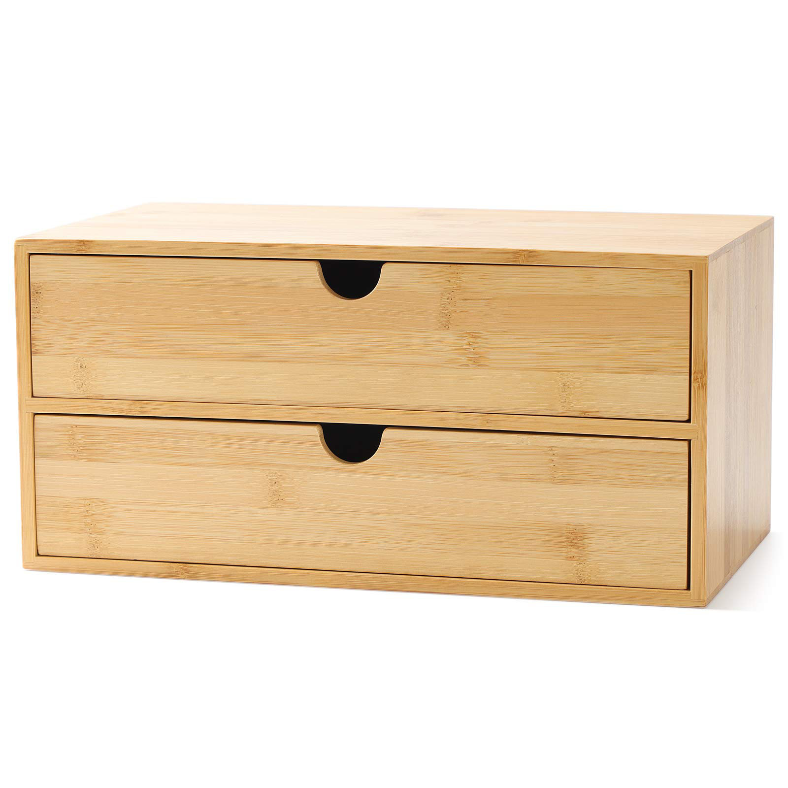 Gracie Oaks Bamboo Desk Organizer, Mini Desktop Drawer Tabletop Storage ...