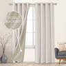 Wade Logan® Lythrodontas Faux Linen Total Blackout Curtain Panels ...