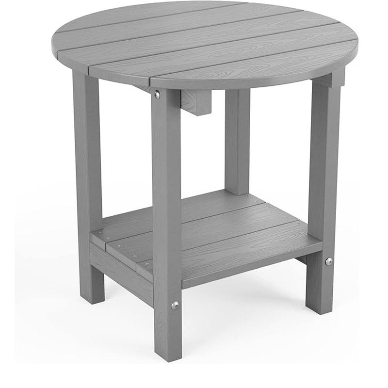 Lark Manor Round Outdoor Side Table, 18 Inch Chairside End Tables with ...
