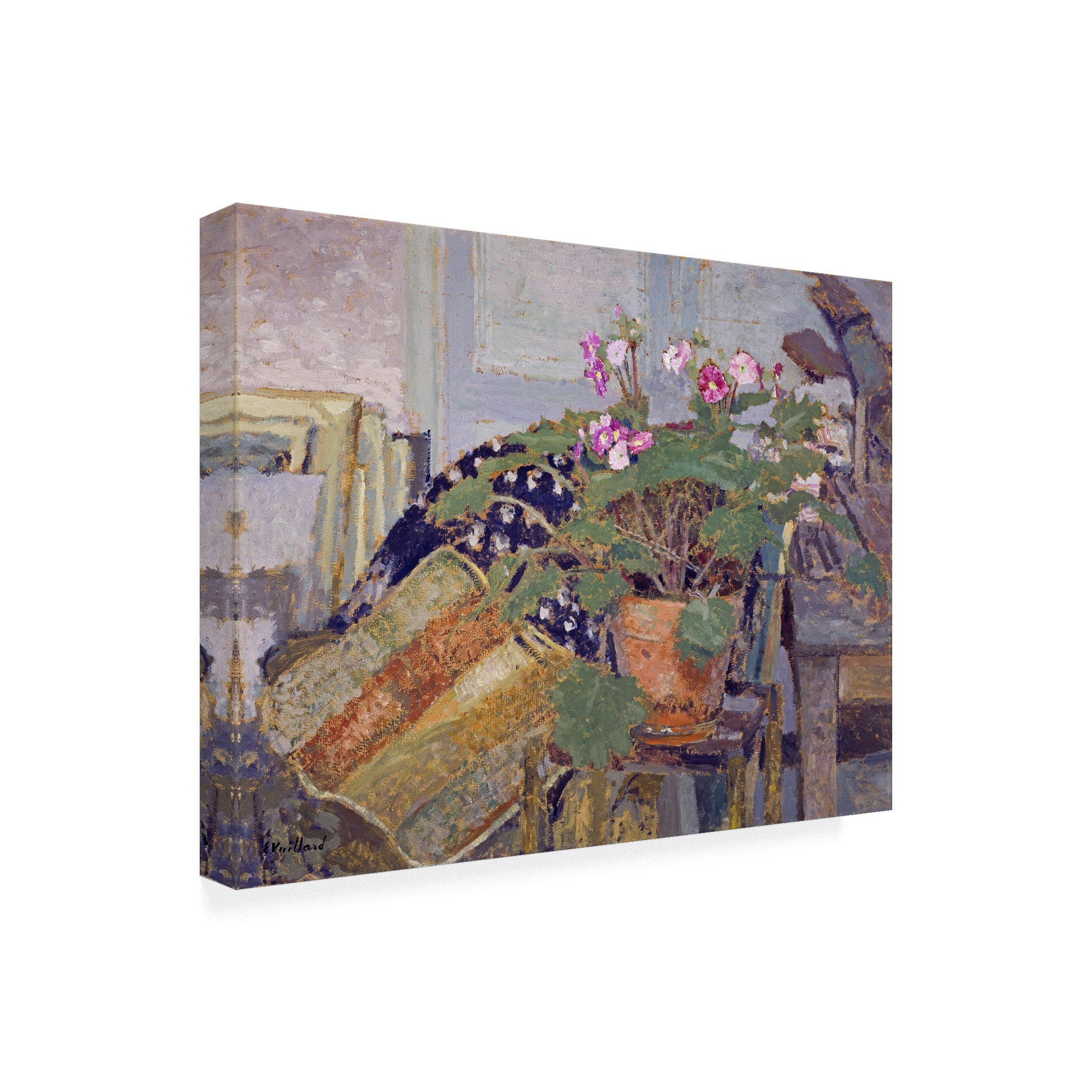 Vault W Artwork 'Pot of Flowers' by Edouard Vuillard - Wrapped Canvas ...