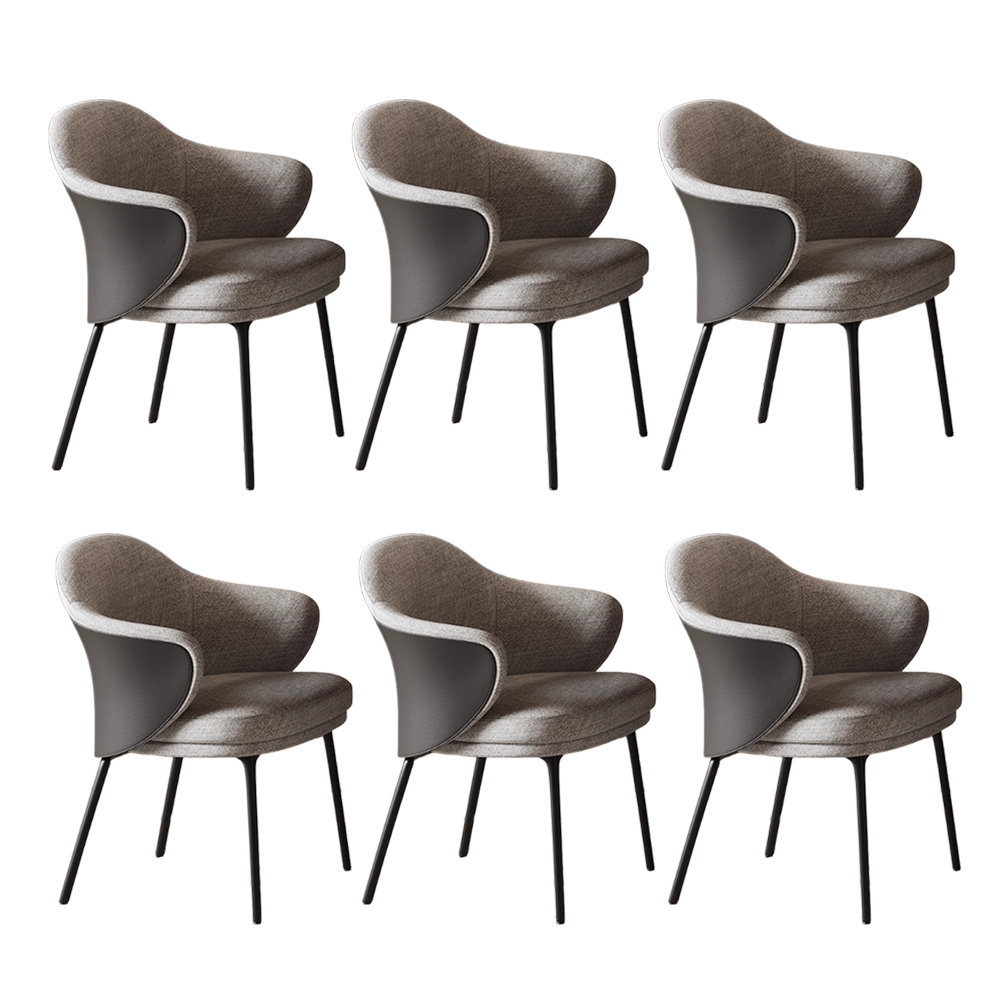 dujinlong home Modern Casual Sponge Armrest Dining Chairs | Wayfair