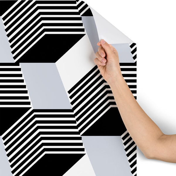 Bless international Peel & Stick Geometric Panel | Wayfair