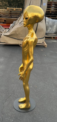 Trinx Gold Alien Roswell Life Size Statue | Wayfair