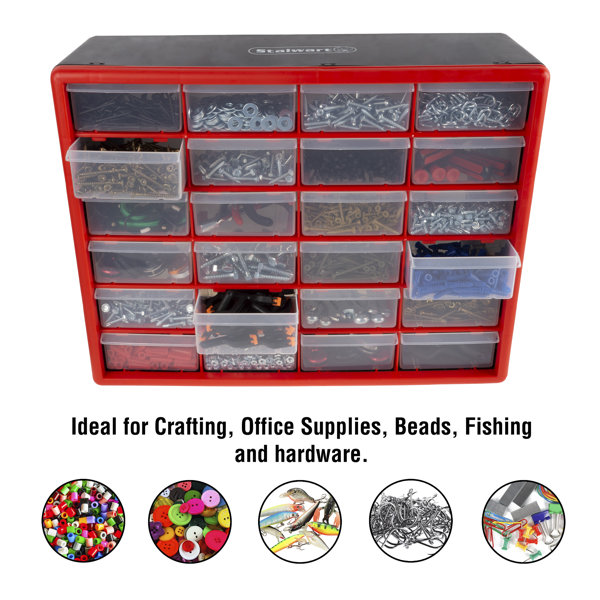 Stalwart Plastic Drawers Organizer -Compartment Storage for Hardware ...