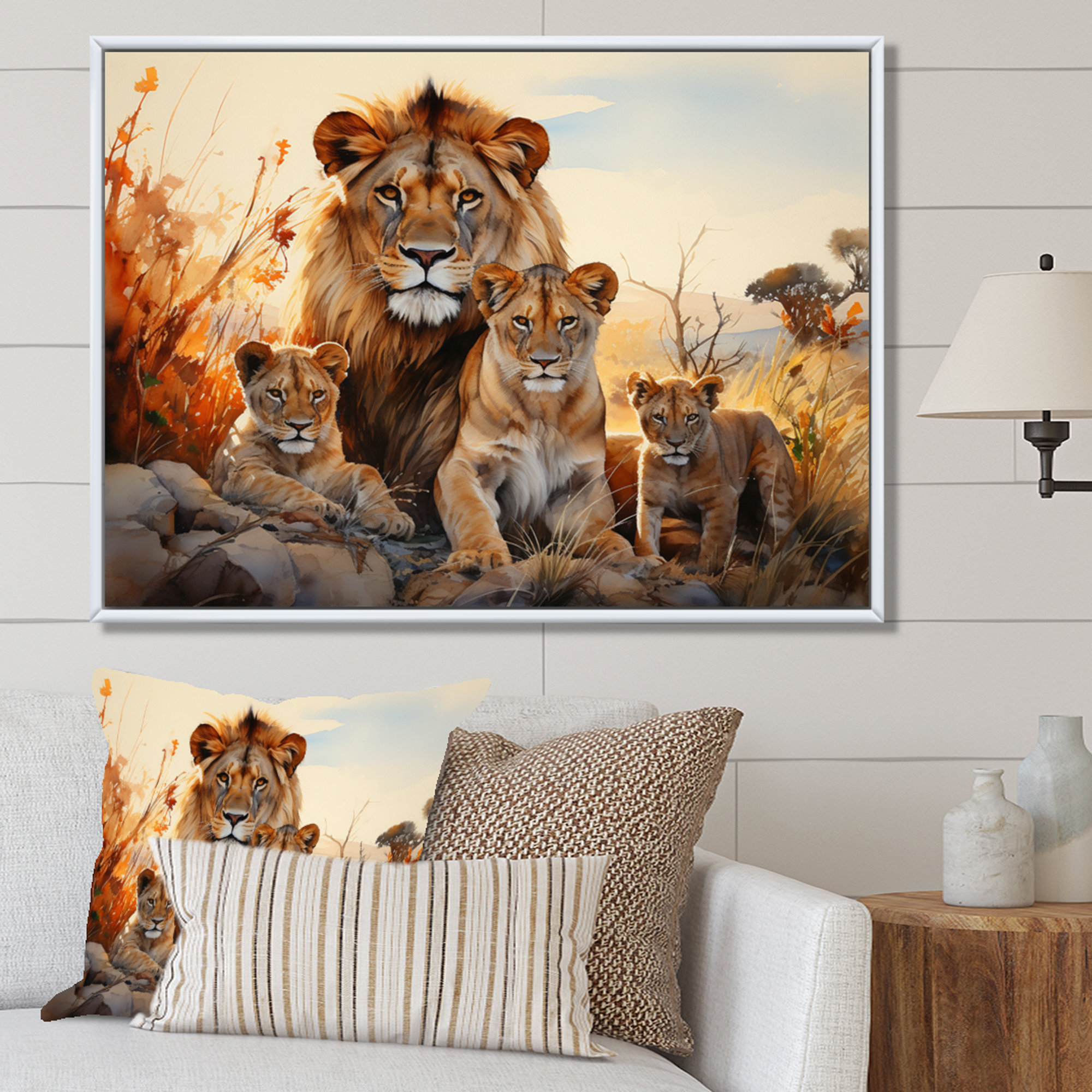 Ebern Designs African Shades Of Loins - African Canvas Wall Art ...