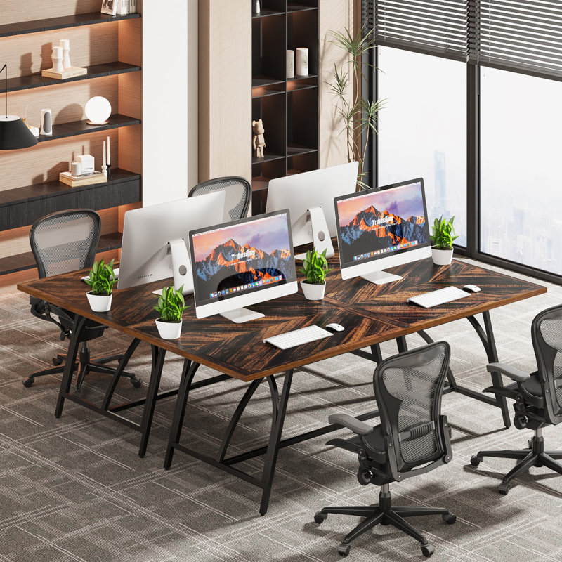 17 Stories Chantelle 70.86" Large Executive Computer Desk for Home ...