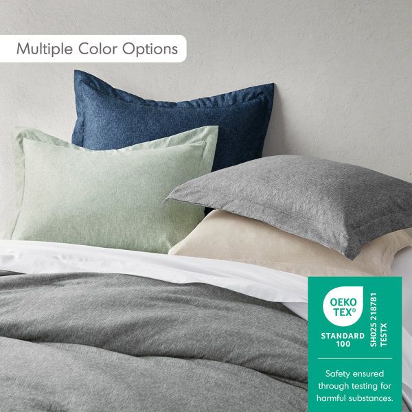 510 Design Rayne Chambray Print Lightweight Modern Comforter Set ...