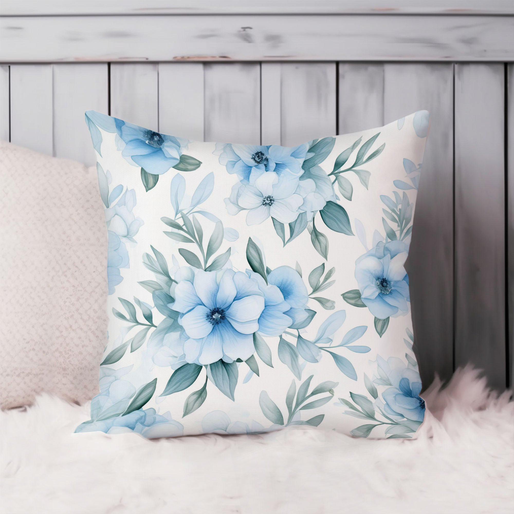 Ethan Taylor Floral Blue Flower Modern Cottagecore Pattern X Flowers ...