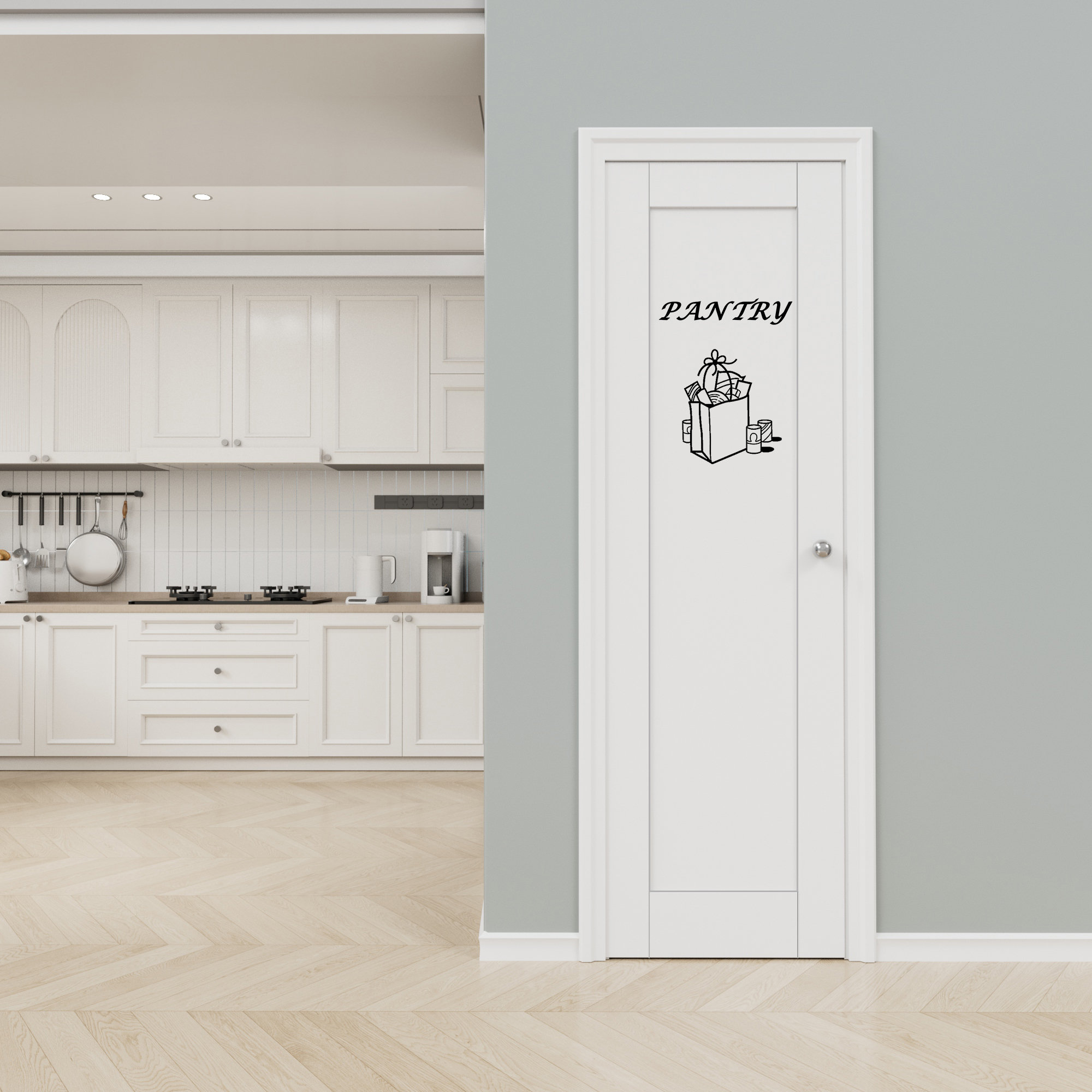 ARK DESIGN Panelled Pantry Door Solid Manufactured Wood Painted ...