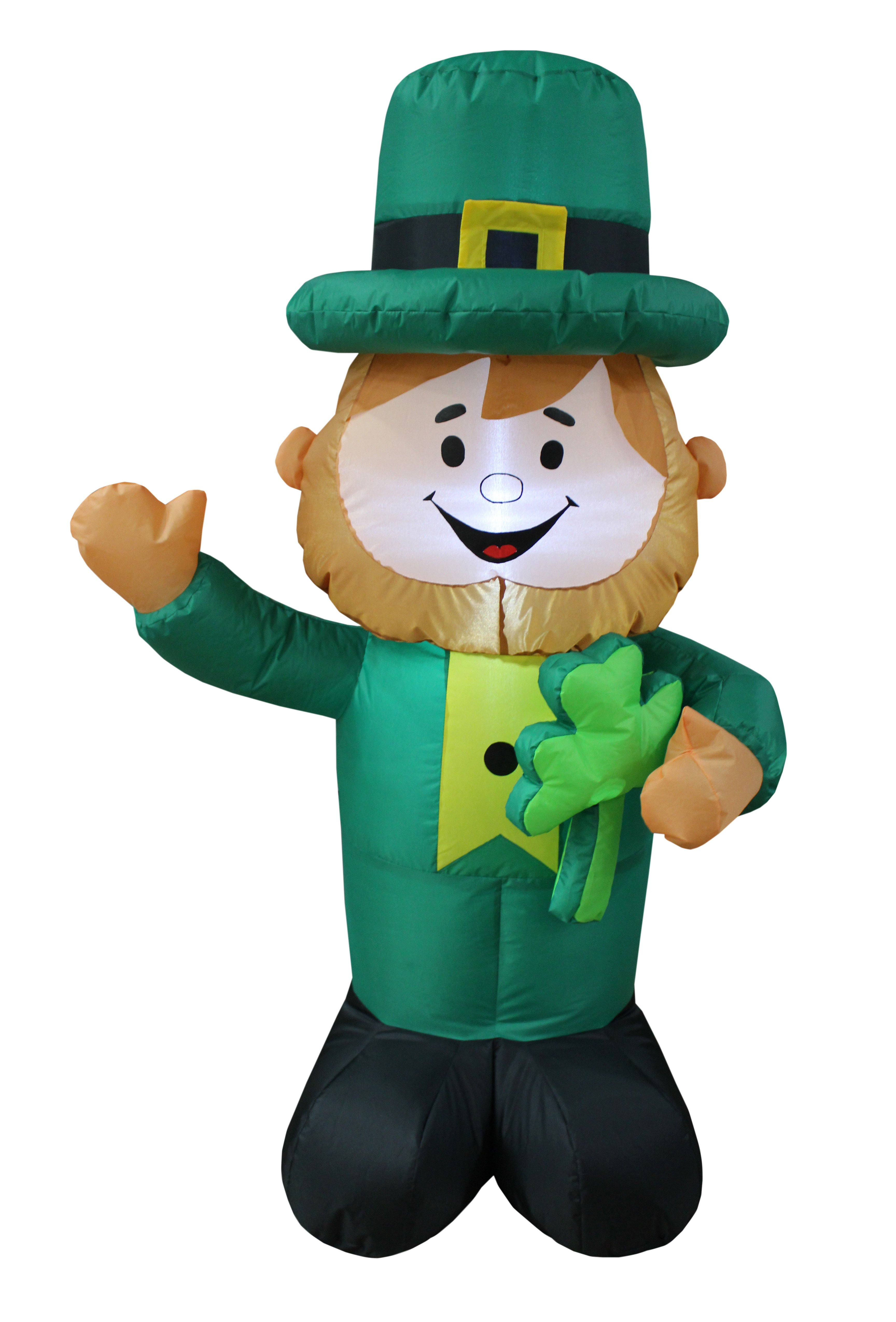 The Holiday Aisle® 4 Foot Tall Saint Patrick's Day Lighted Inflatable ...