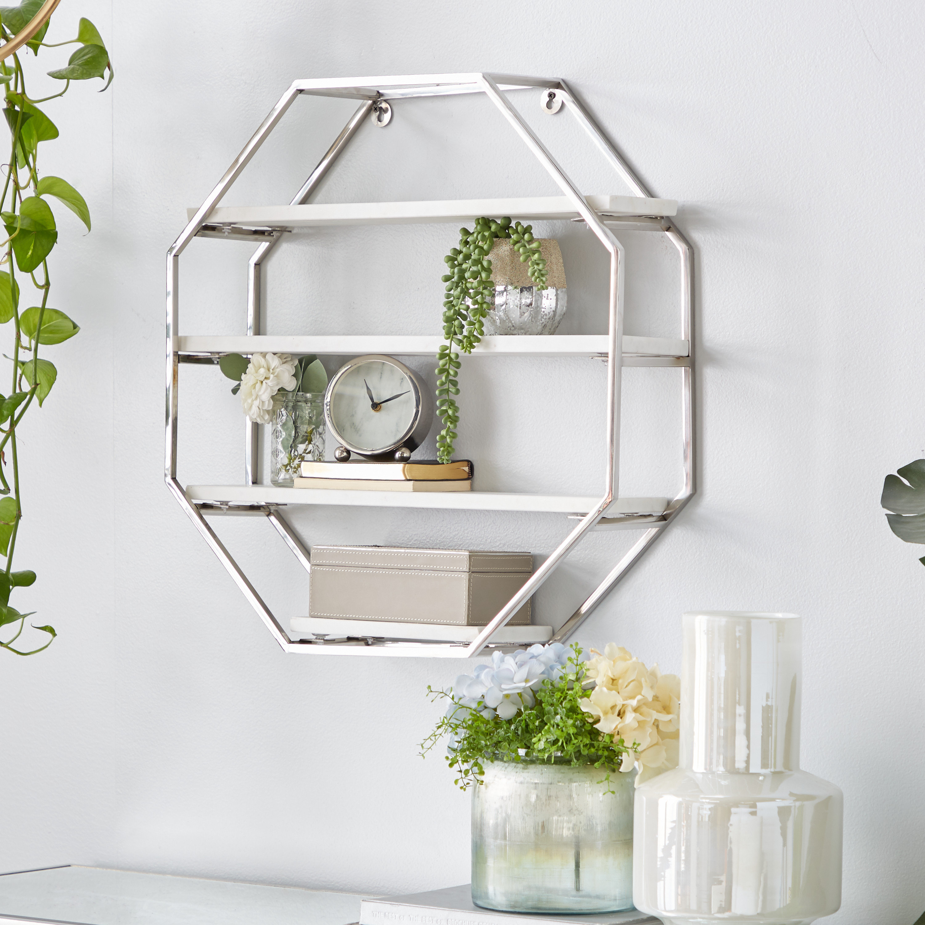 Everly Quinn 4 Piece Marble Accent Shelf | Wayfair