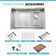 ATTOP 30 Inch Workstation Undermount Single Bowl Kitchen Sink with ...