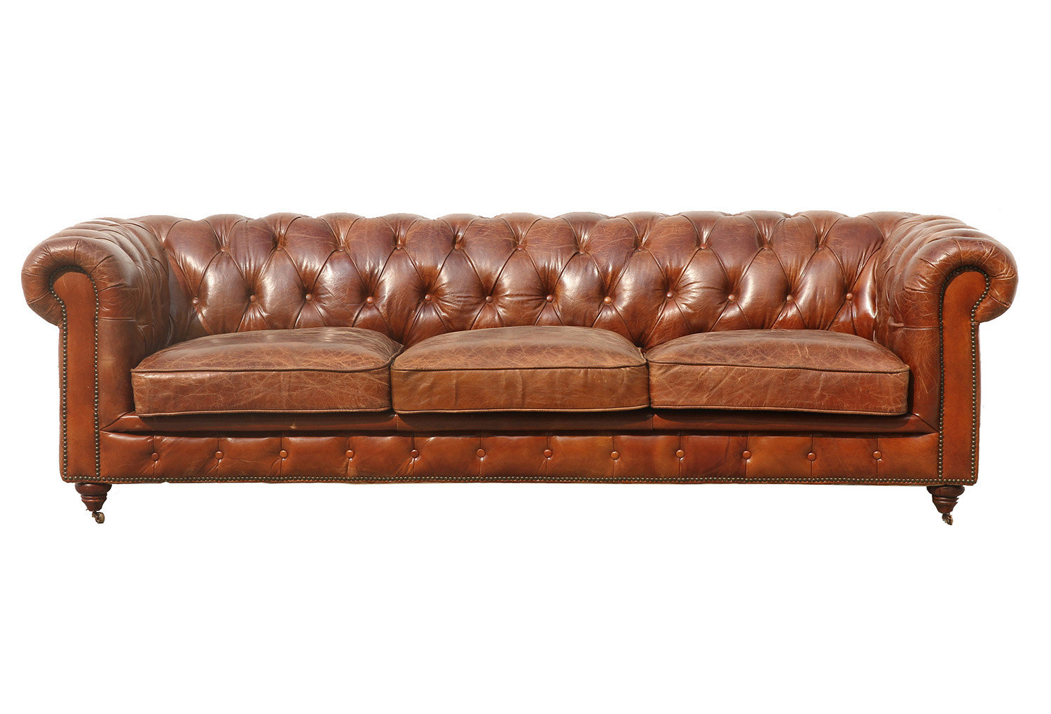 Pasargad Paris Club Genuine Leather Chesterfield Sofa & Reviews | Perigold
