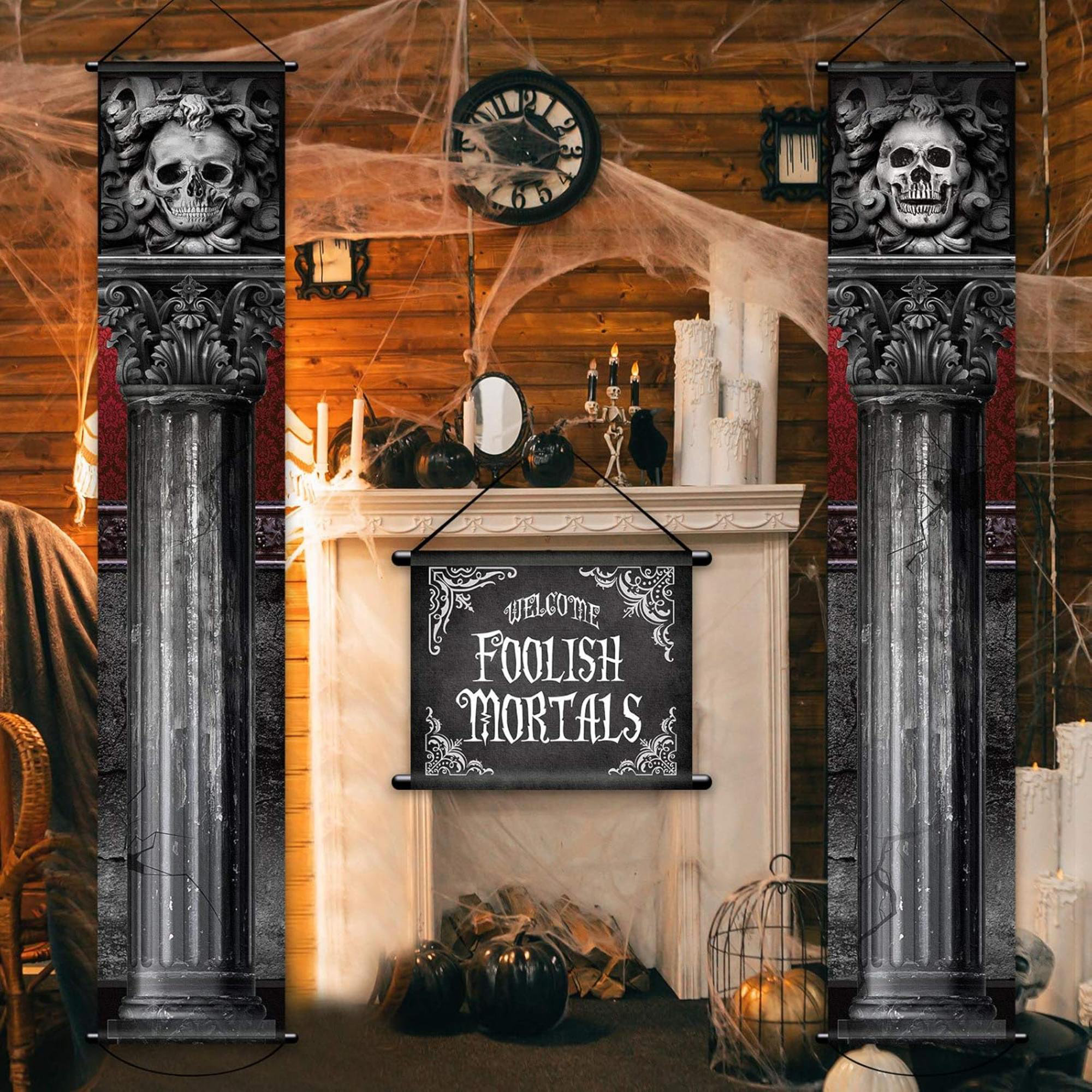 The Holiday Aisle® 2 Pieces Halloween Gothic Mansion Banners Halloween ...