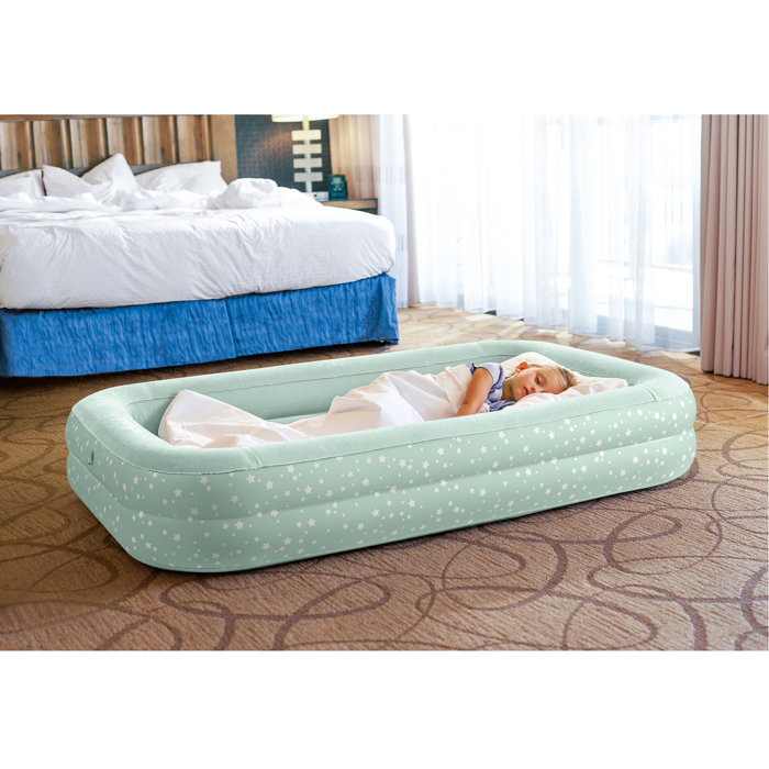 Intex Kids Inflatable Travel Air Mattress w/ Hand Pump & Air Pump w/ 3 ...