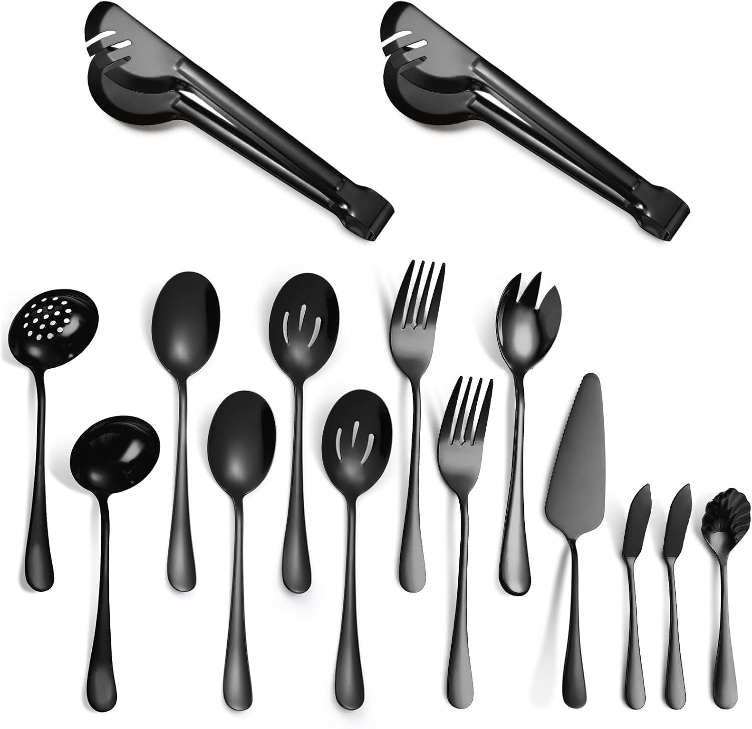 WKING Buffet Catering Serving Utensils - Large Spoons, Slotted Spoons ...