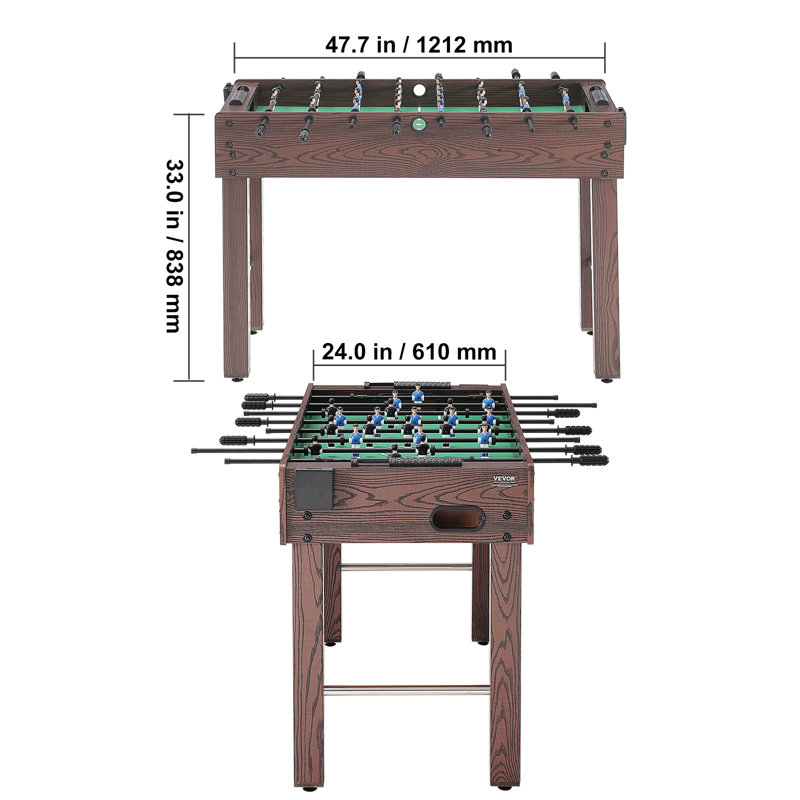VEVOR 47.7'' L Foosball Table with Telescopic Rods | Wayfair