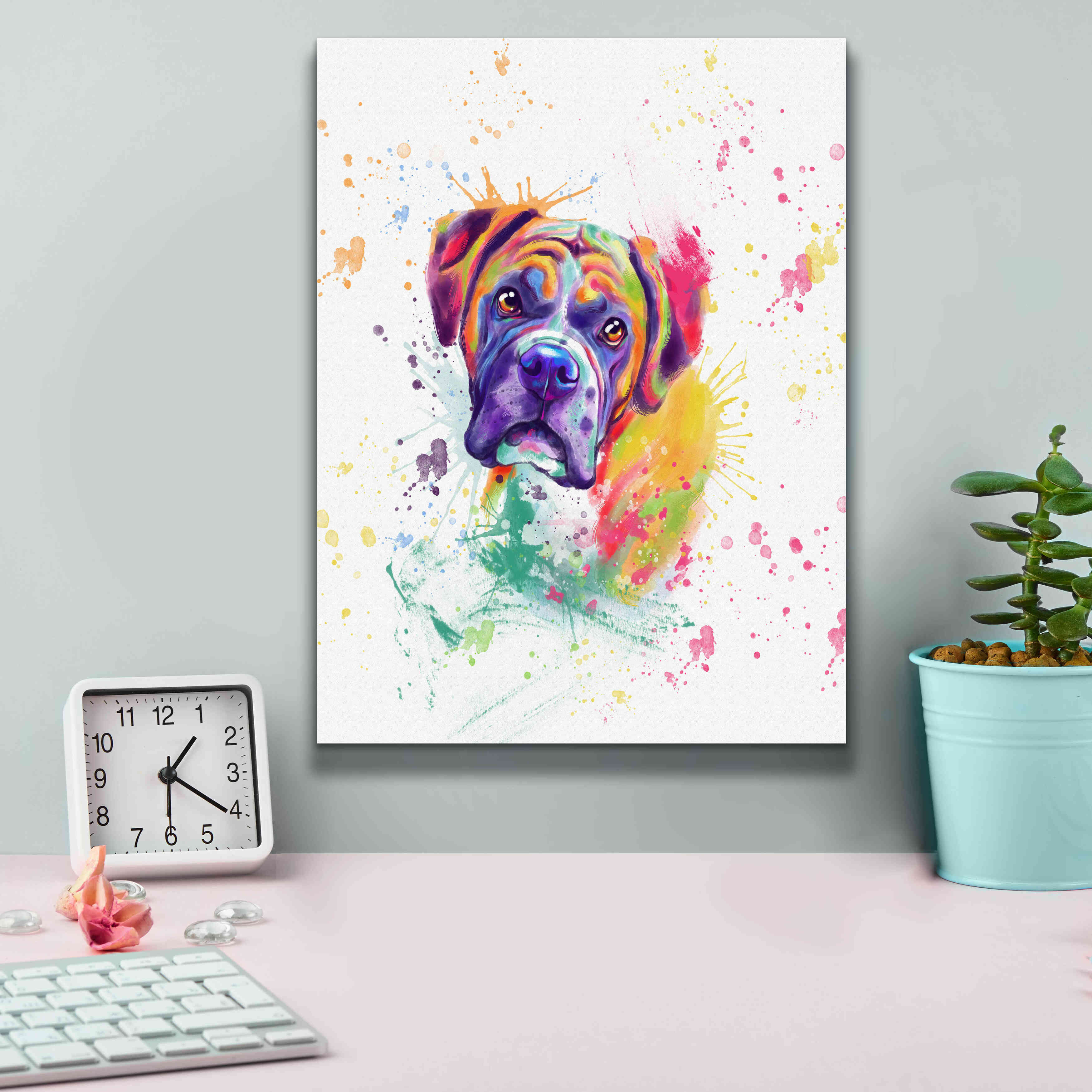 Red Barrel Studio Epic Graffiti 'Colorful Watercolor Boxer' By Furba ...