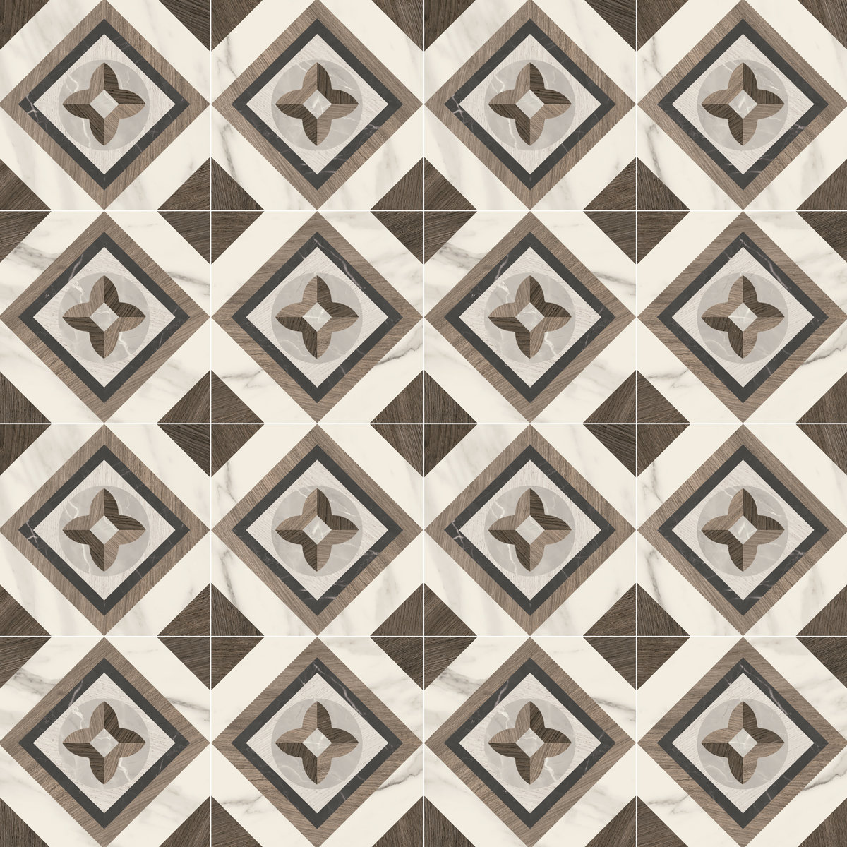 Encore Surfaces Intarsi Glam 02 8" x 8" Spanish/Pattern Look Wall ...