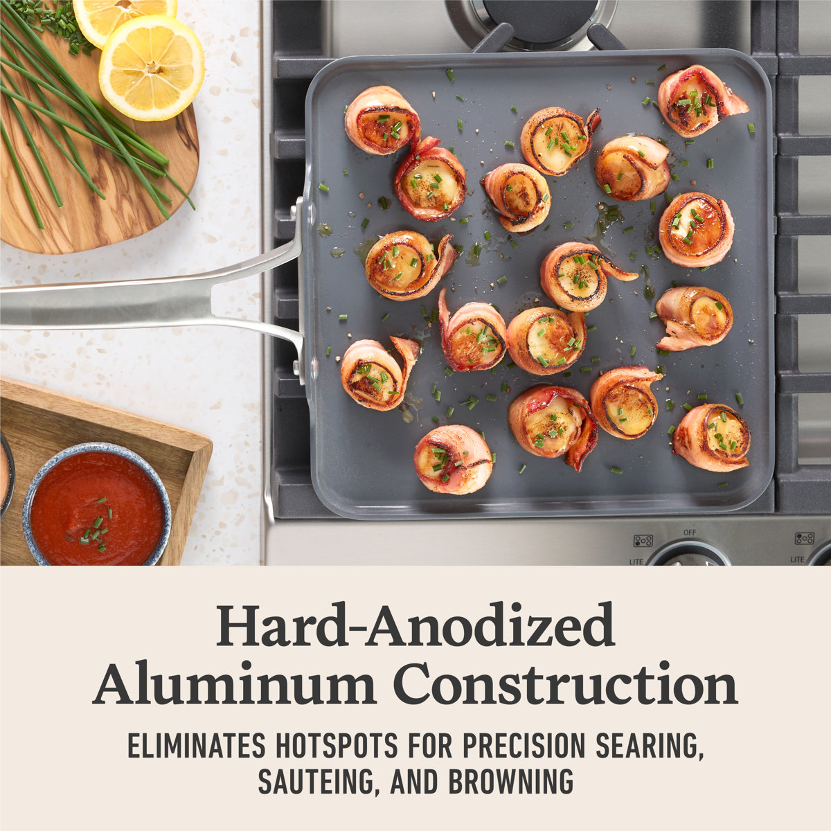 Calphalon Premier Ceramic Nonstick 11" Square Griddle, Midnight Blue ...