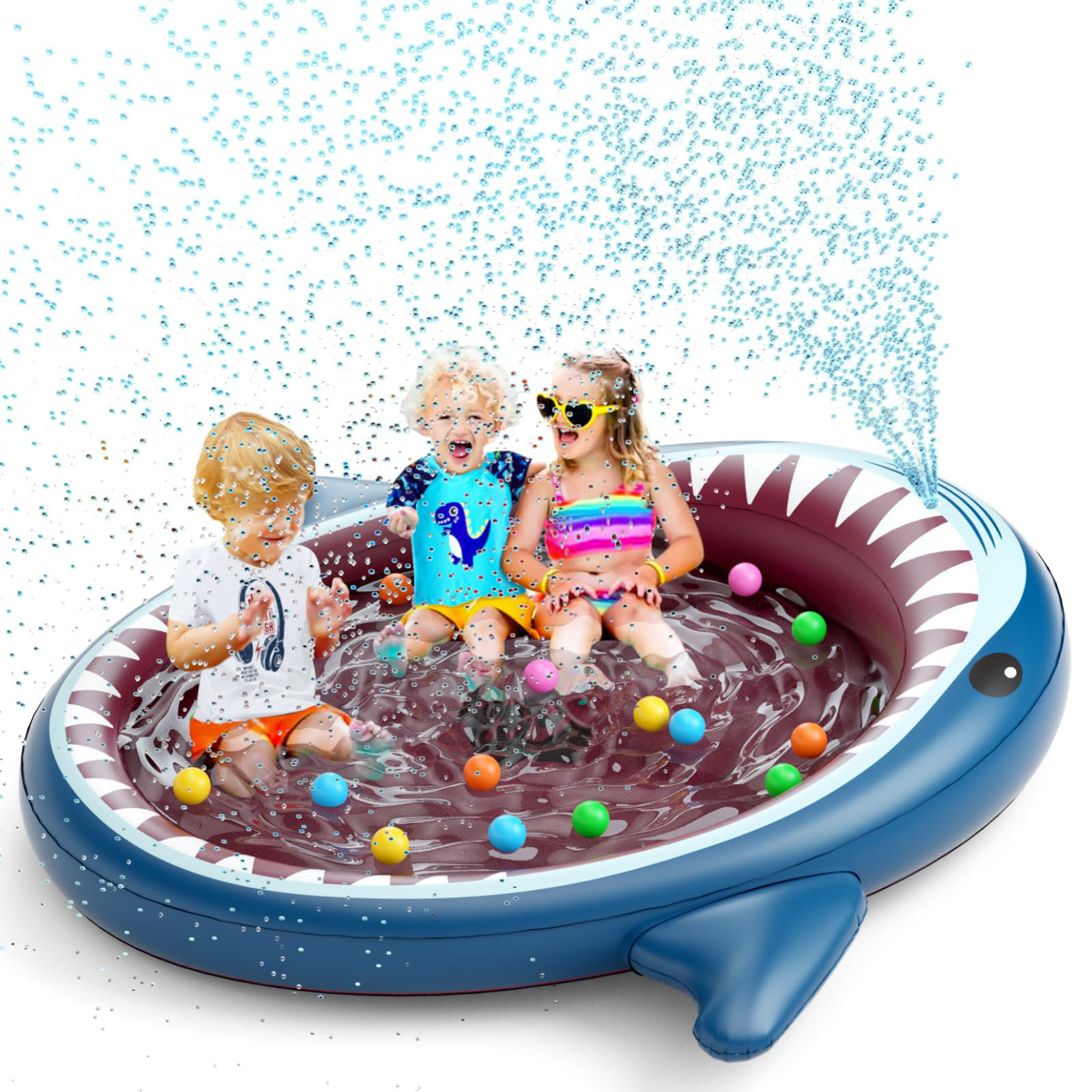 ENOLIL Inflatable Kiddie Pool Sprinkler,Outdoor Swimming Pool - Wayfair ...
