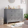 Winston Porter Grey 6 Chest Of Drawer Dresser, Modern Dresser With Deep ...