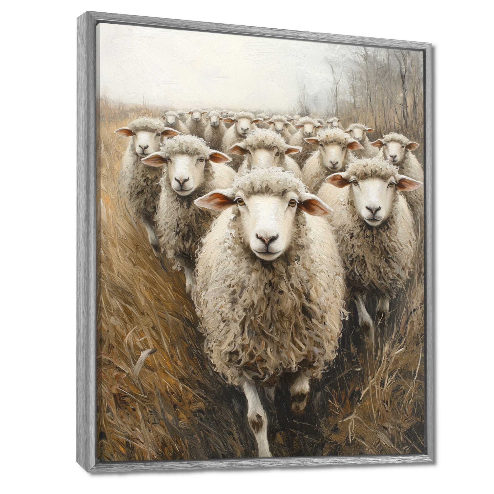 August Grove® Dobbar Minimalism Sheep Woolly Wanderers I - Sheep Wall ...