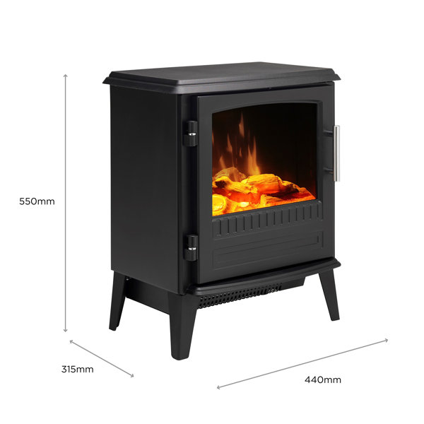 Dimplex Bari Optiflame Electric Stove, Contemporary Electric Fireplace ...