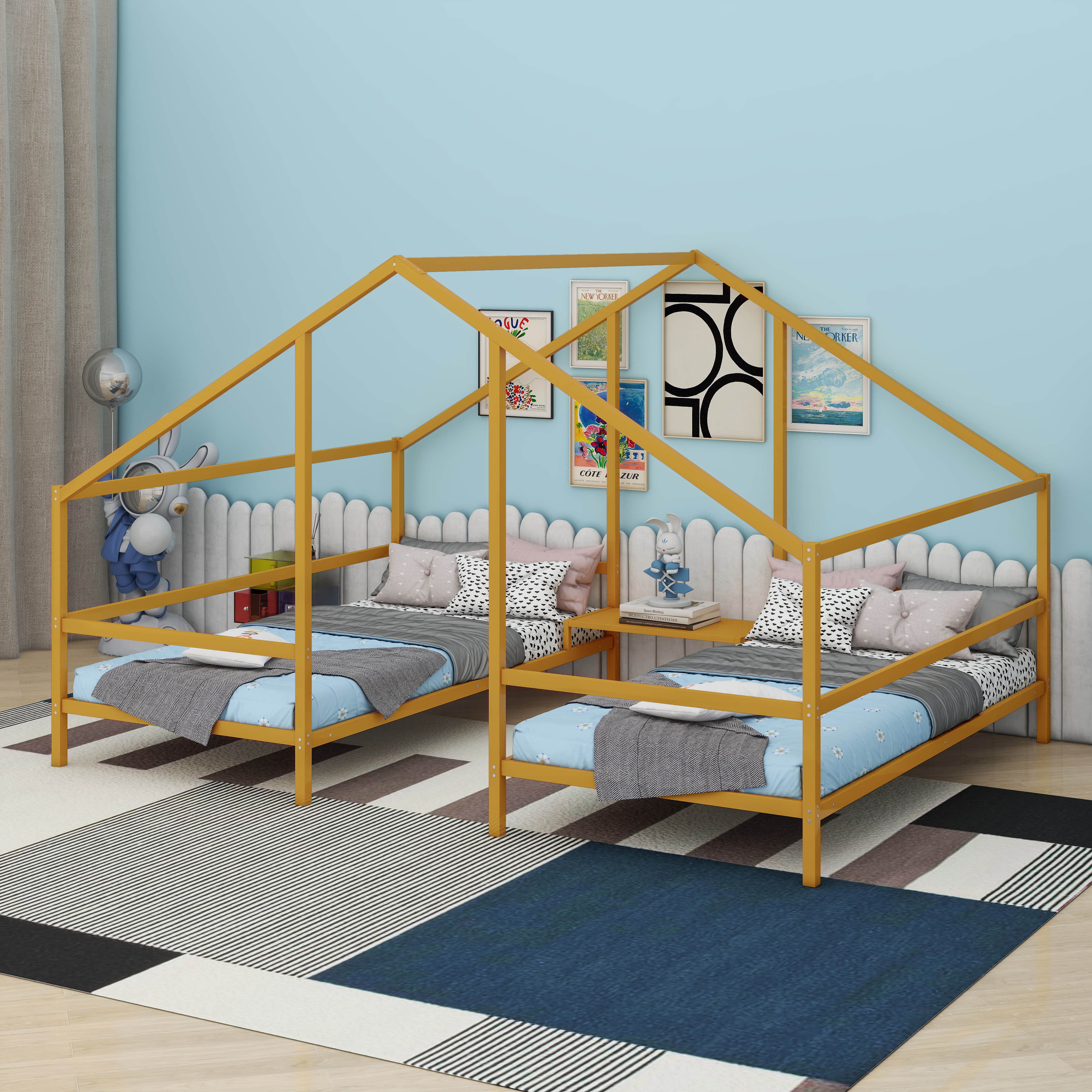 Harper Orchard Twin Triangular Metal House Beds - Wayfair Canada