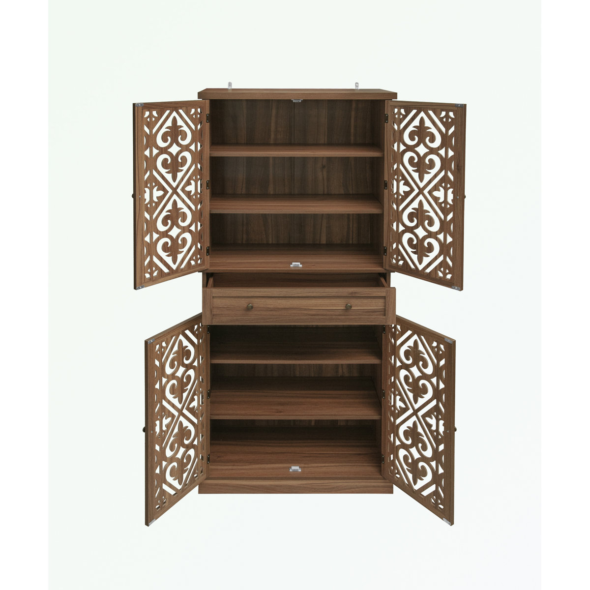 Bungalow Rose Storage Cabinet with 4 Door, 1 Drawer and 4 Adjustable ...