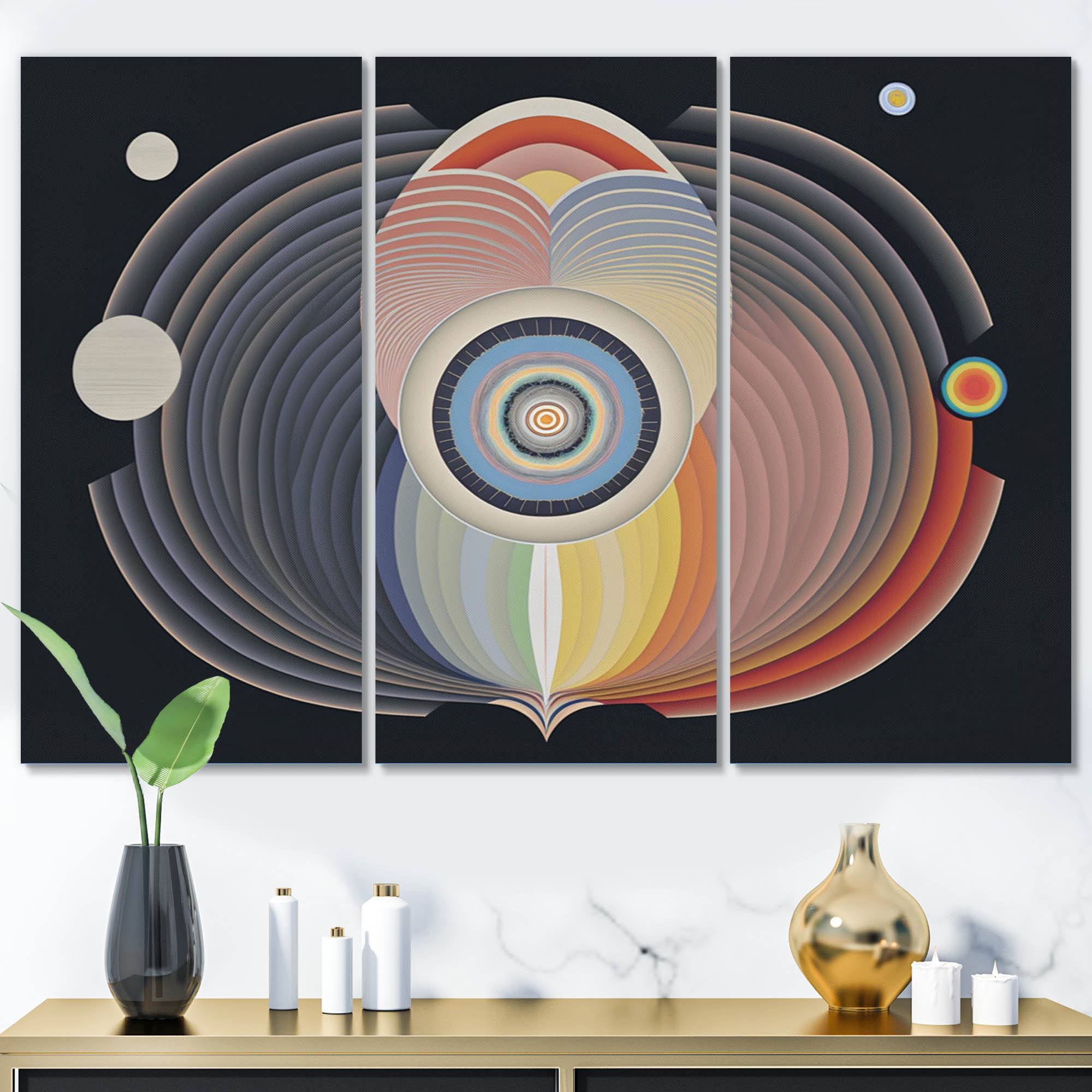 Design Art Occult Effervescence Of Spirit III - Modern Geometric Wall ...